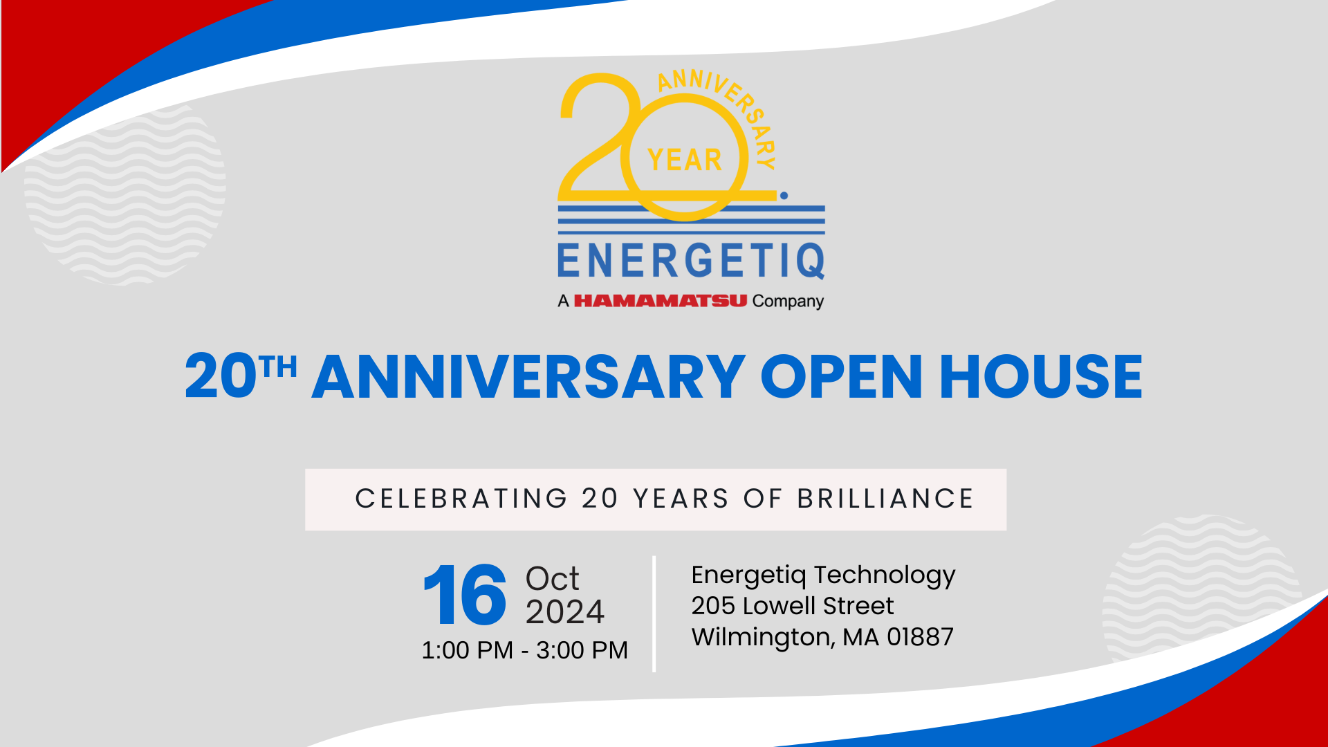 20th Anniversary Open House | Energetiq